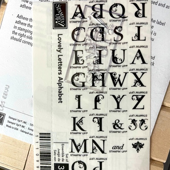 Stampin' Up! | Design | Retired Nib Stampin Up Lovely Letters Alphabet ...